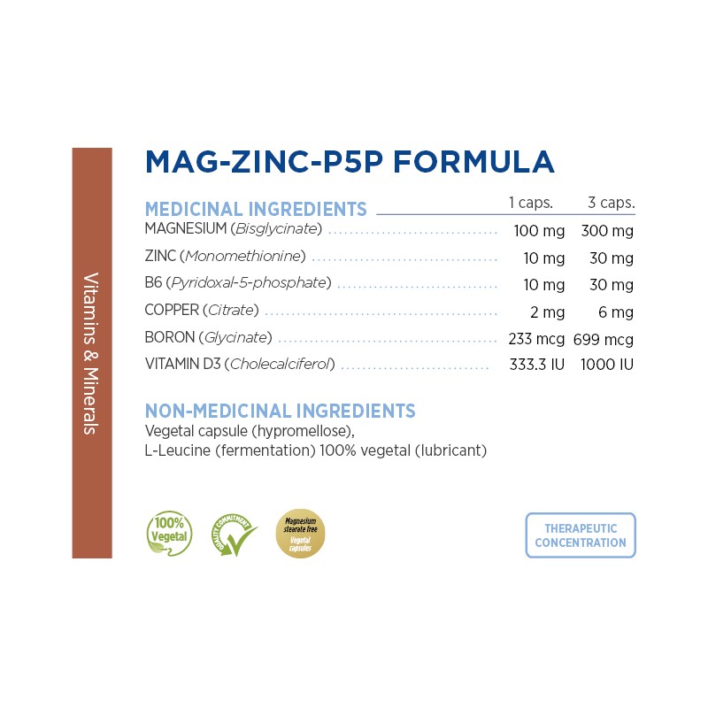 MAG-ZINC-P5P Formula 90 Capsules