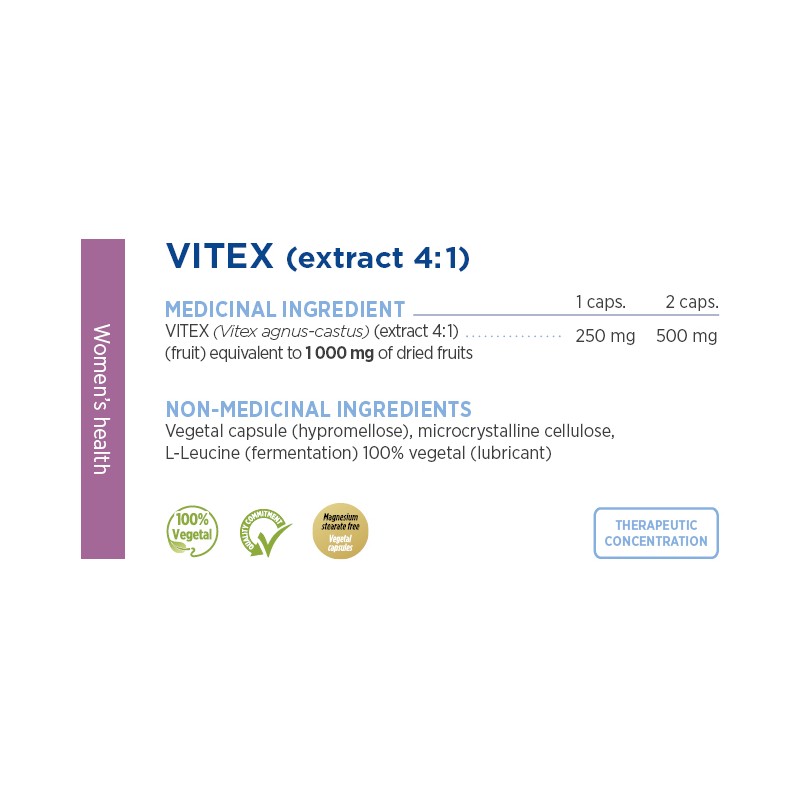 Vitex Extract 250mg 60 capsules