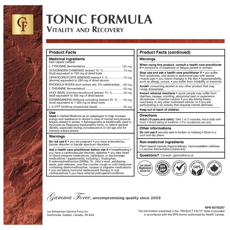 Tonic Formula 60 Capsules